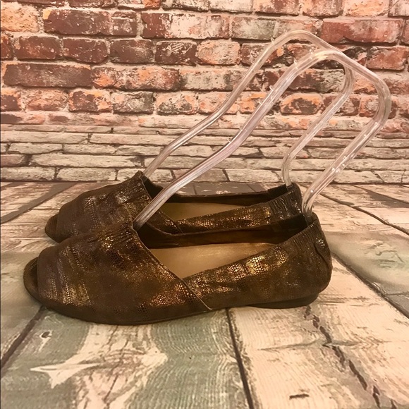 Salpy | Shoes | Salpy Brown Bronze Metallic Snake Leather Sandals ...